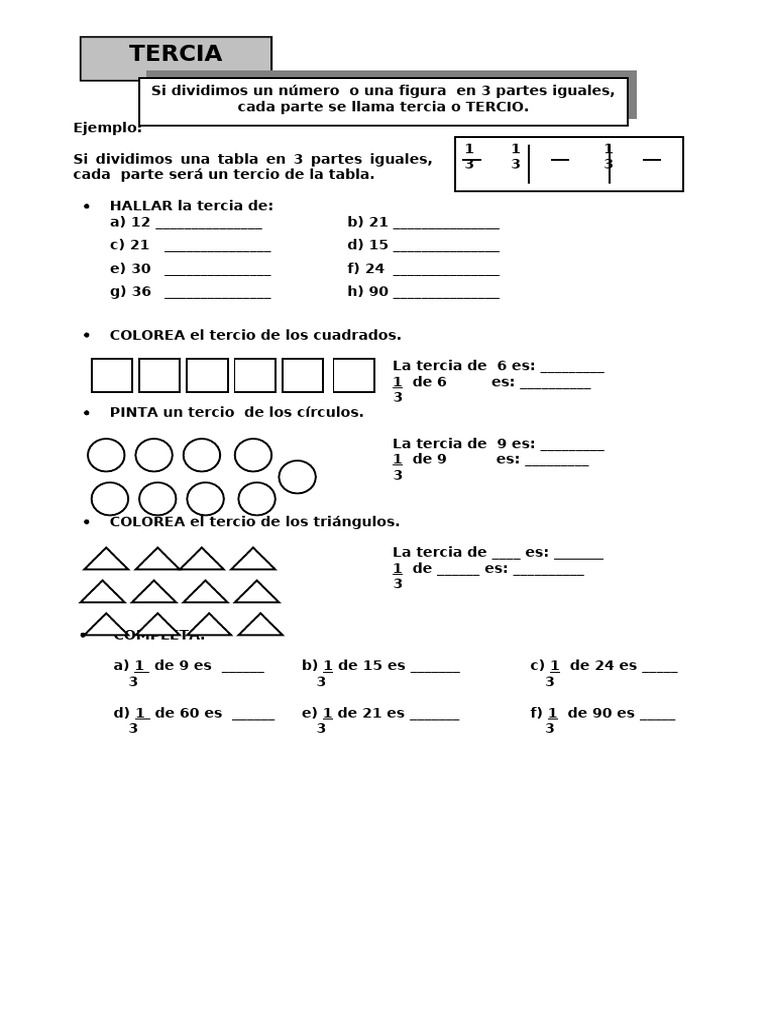 Tercia para Segundo | PDF