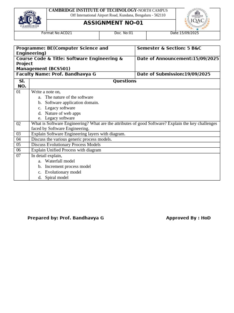 Software Assignment 1 | PDF