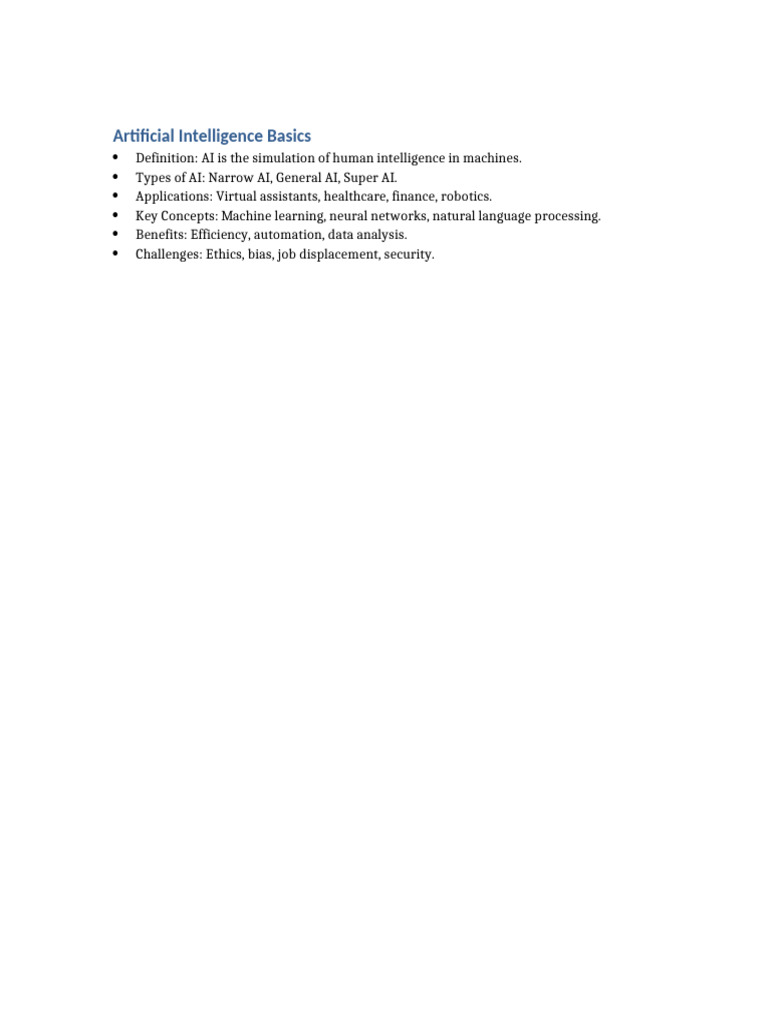 Artificial Intelligence Basics | PDF