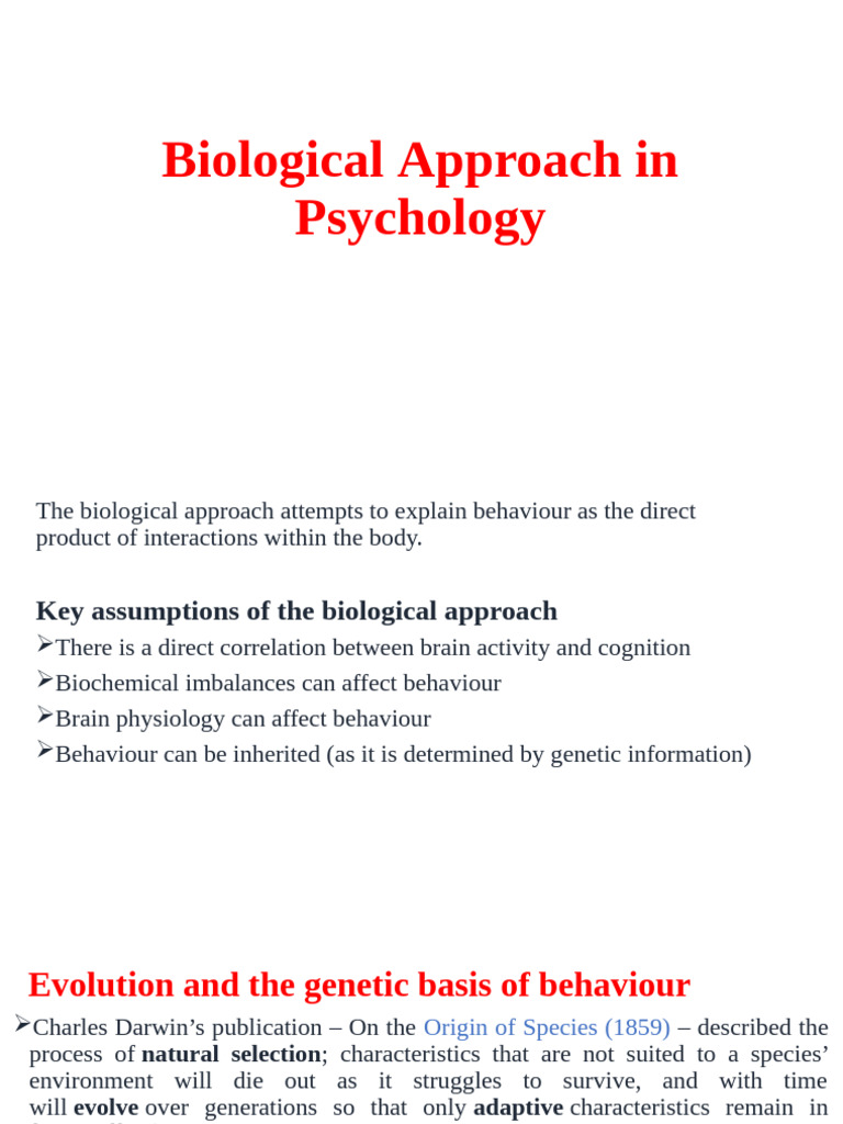 Biological Psychology: Key Concepts Explained | PDF | Evolution | Genetics