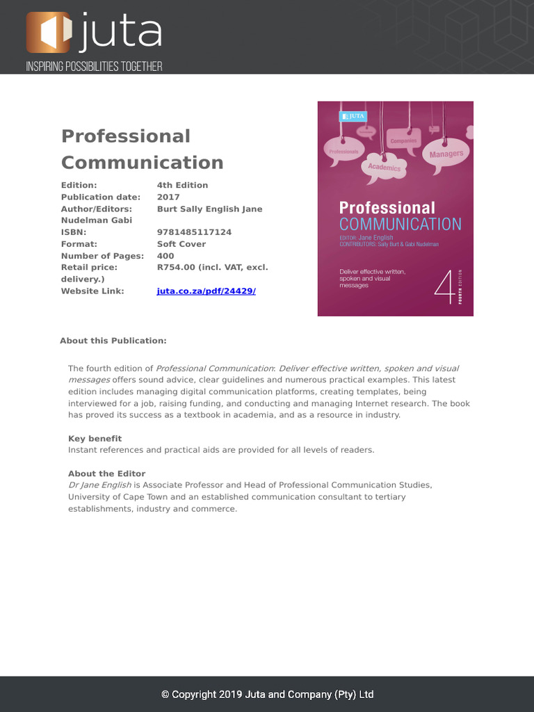 Professional Communication Guide, 4th Edition | PDF