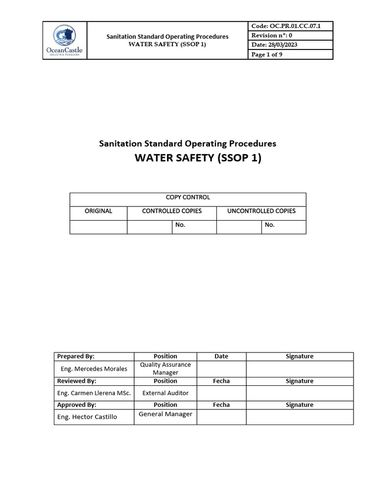 Annex 4.1.1.a - Water Safety | PDF | Drinking Water | Water