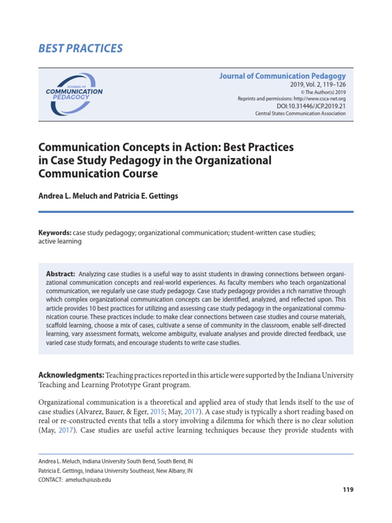 Communication Concepts in Acti | PDF | Learning | Pedagogy