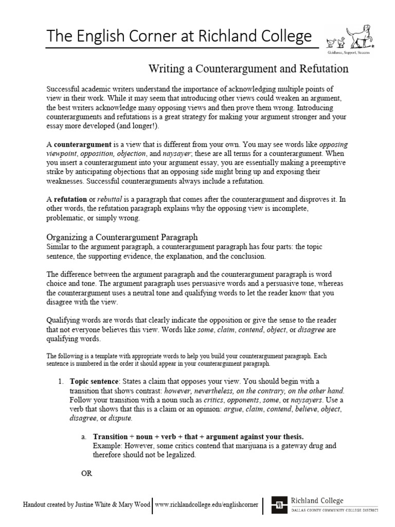 Counterarguments and Refutations | PDF | Cannabis (Drug) | Argument