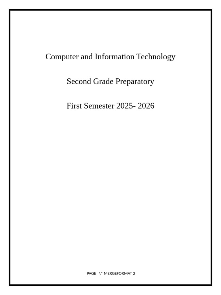 G.8 ICT Booklet First Term 2025 | PDF | Internet Of Things | Artificial ...