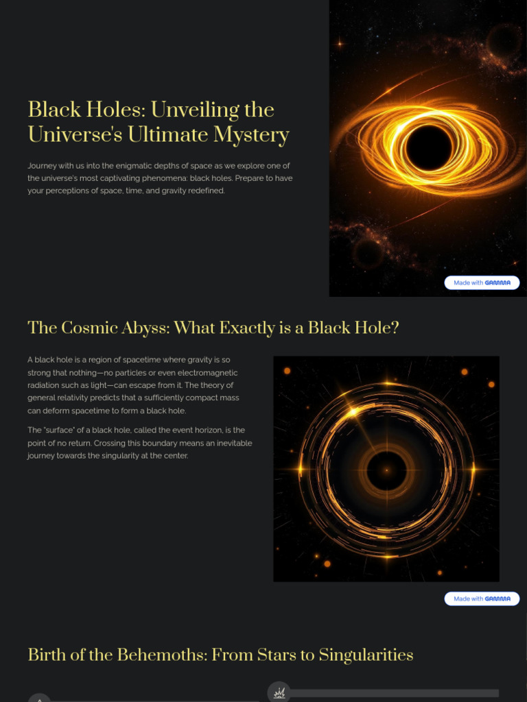 Black Holes Unveiling The Universes Ultimate Mystery | PDF | Black Hole ...