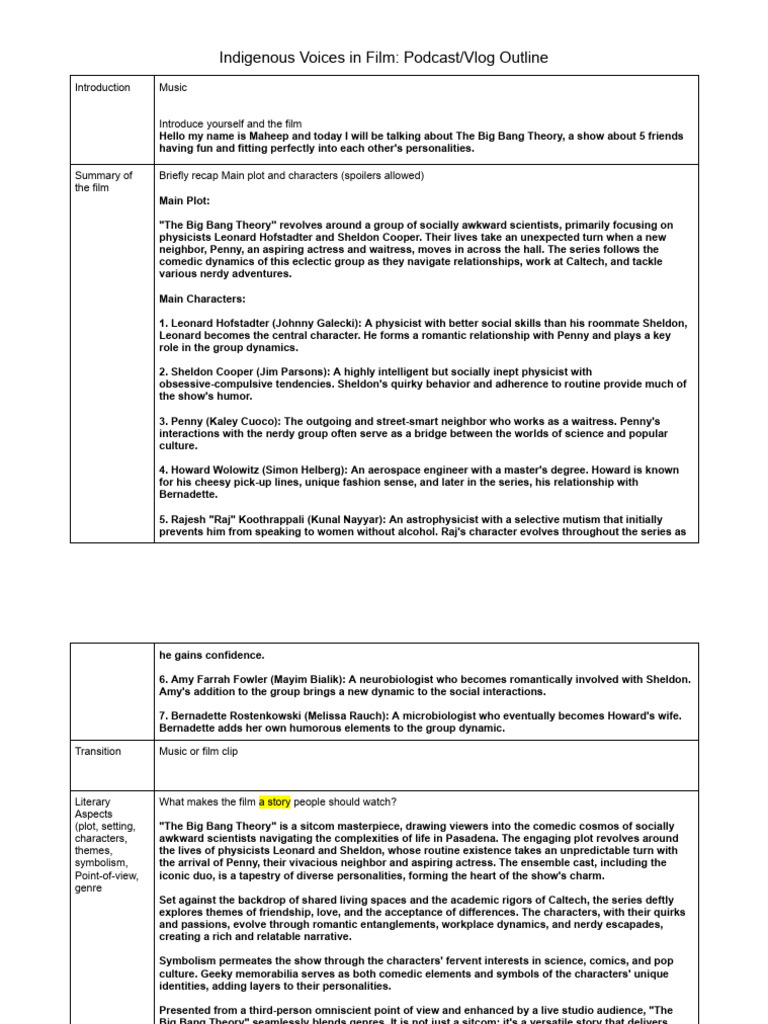 2 - Podcast Outline | PDF