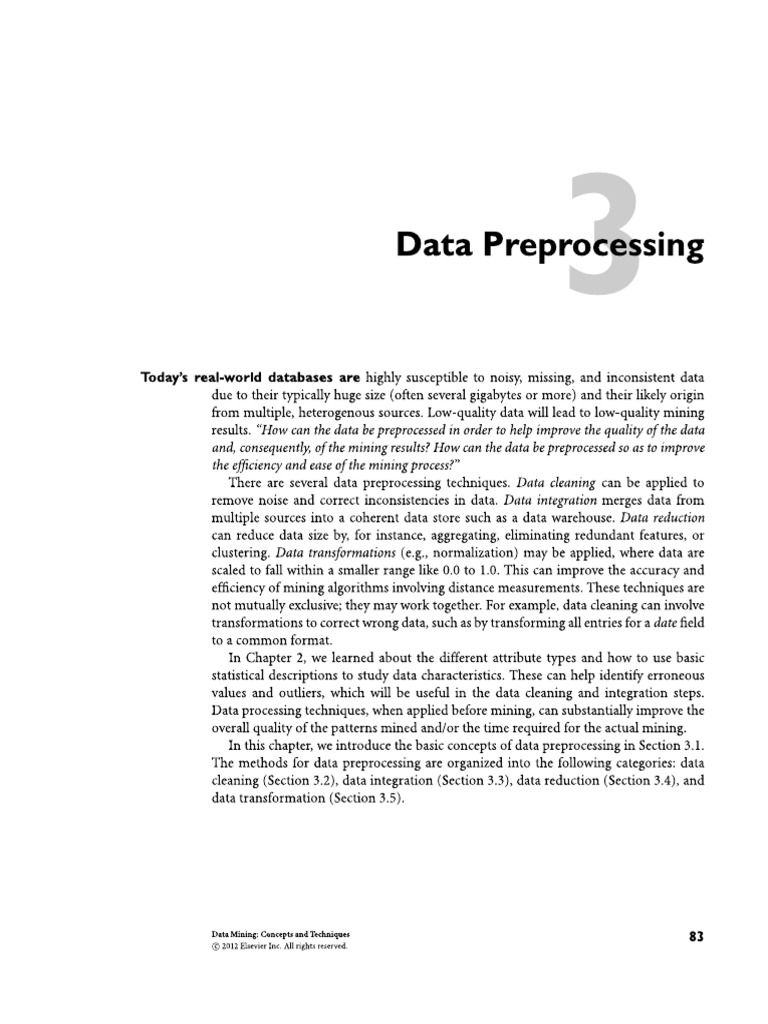 Data Preprocessing | PDF