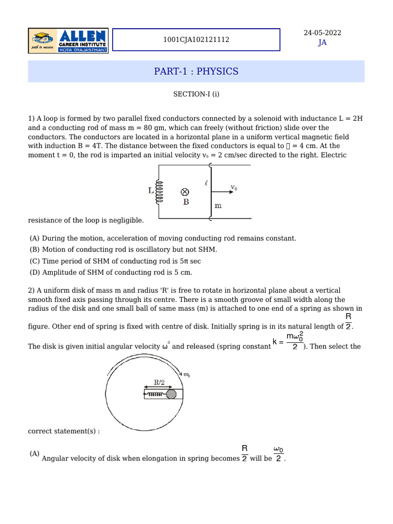 Solution | PDF | Force | Electronvolt
