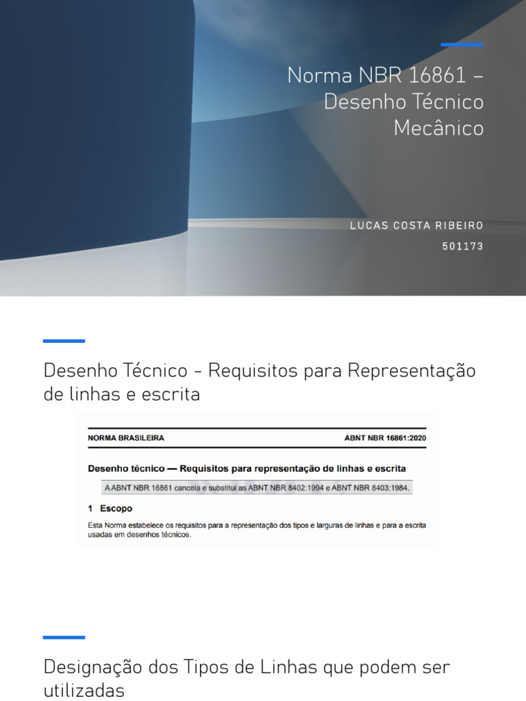 Requisitos da NBR 16861 em Desenho Técnico | PDF