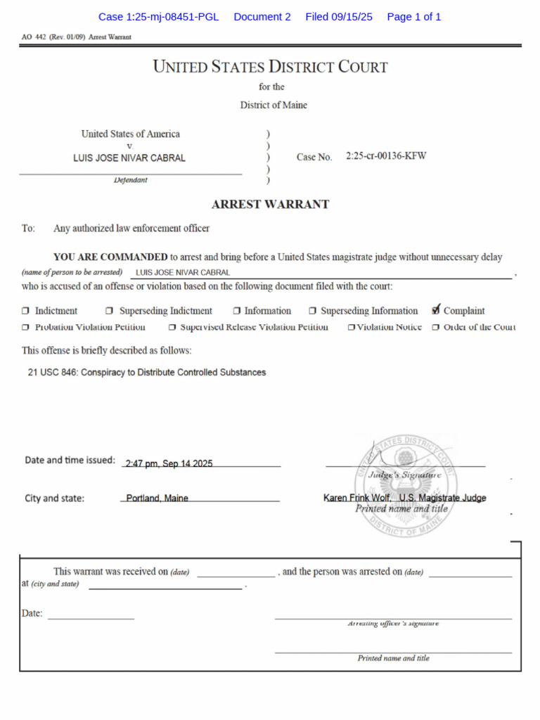 Luis Jose Nivar Cabral Drug Conspiracy | PDF | United States Federal ...