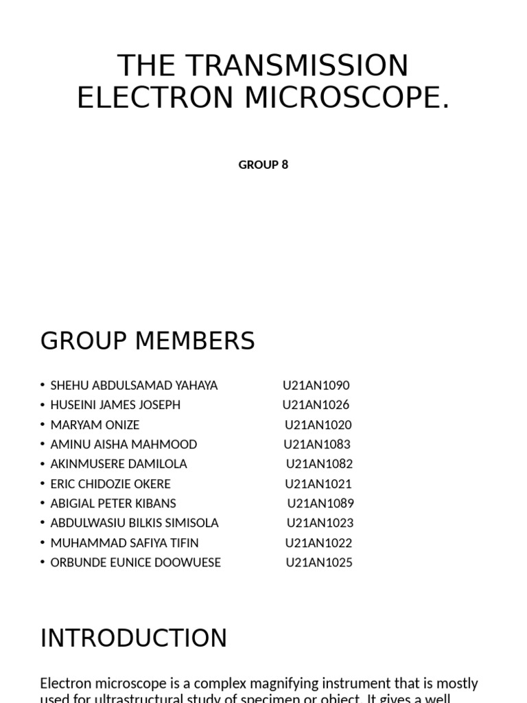 The Transmission Electron Microscope-1 | PDF | Transmission Electron ...