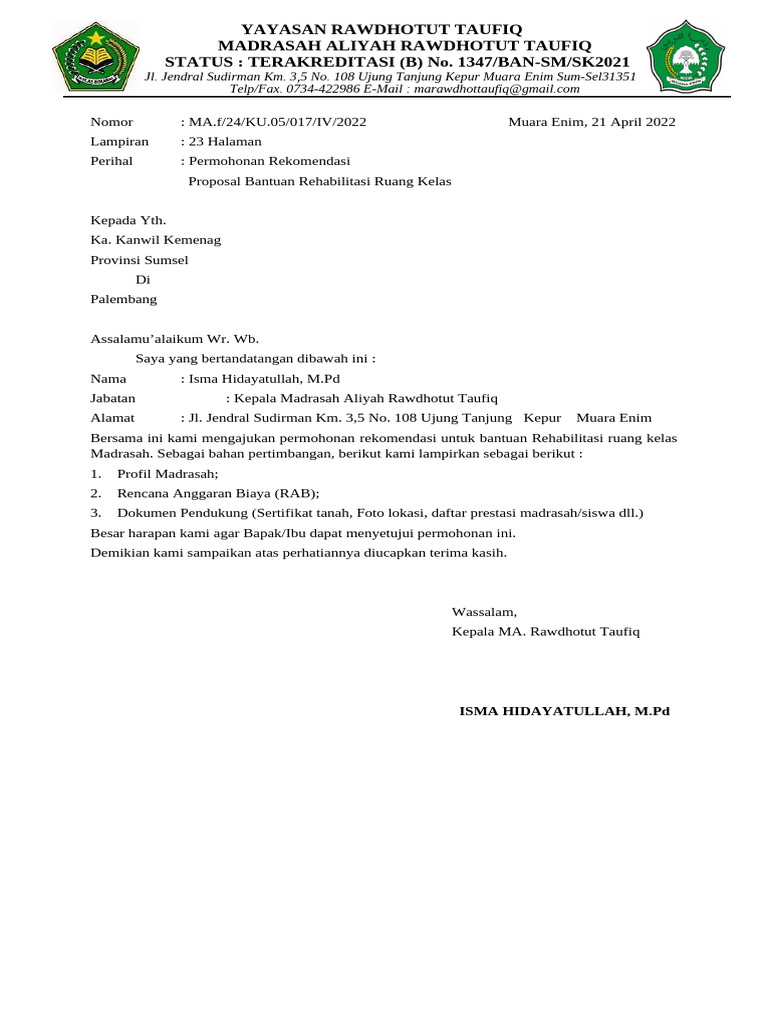 Surat Permohonan | PDF