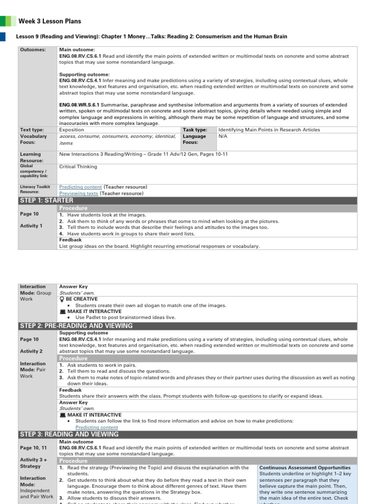 ENG LP 11A.I12Gen Week03 FINAL | PDF | Motivational | Motivation