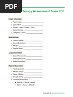 Physiotherapy Assessment Report | PDF