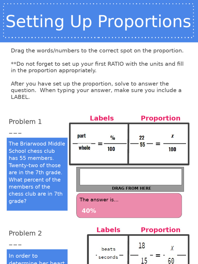 (Setting Up Proportions) Setting Up Proportions | PDF