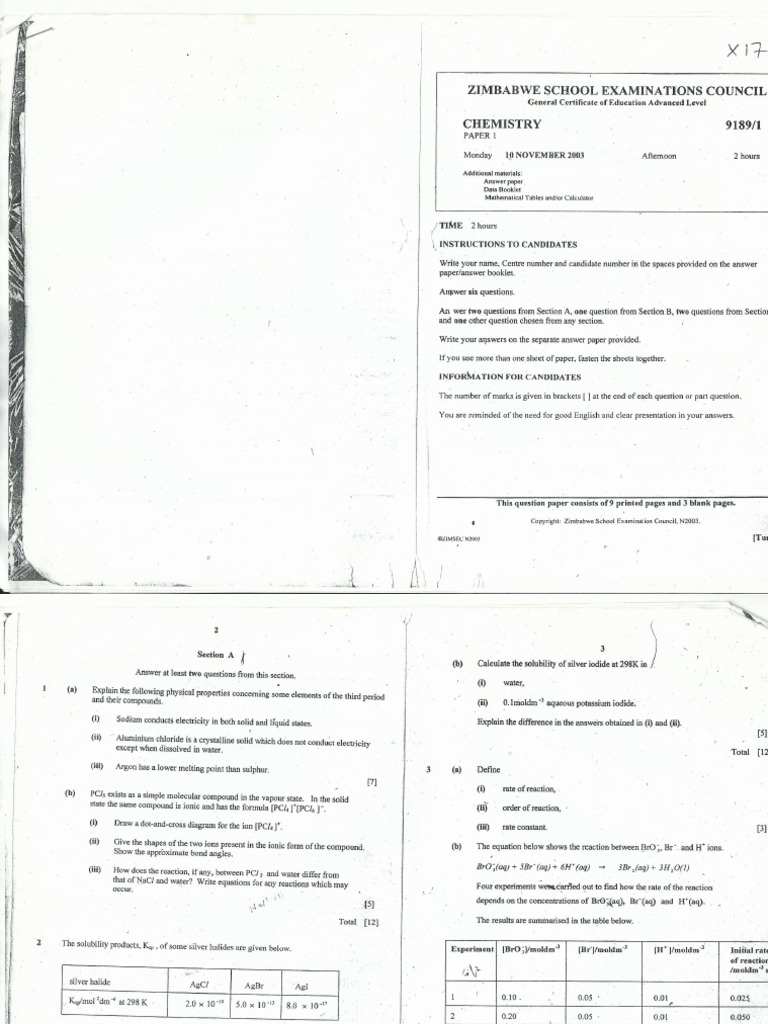 2003 Nov 9189-1 Chemistry | PDF