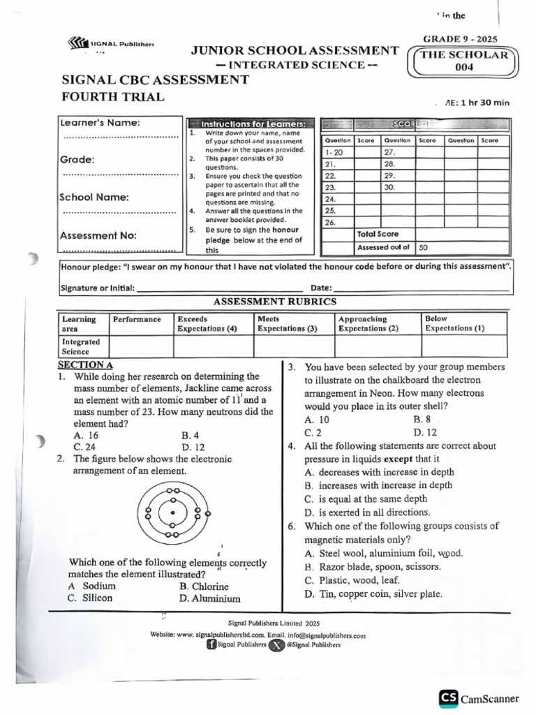 Intergrated Science G9 | PDF