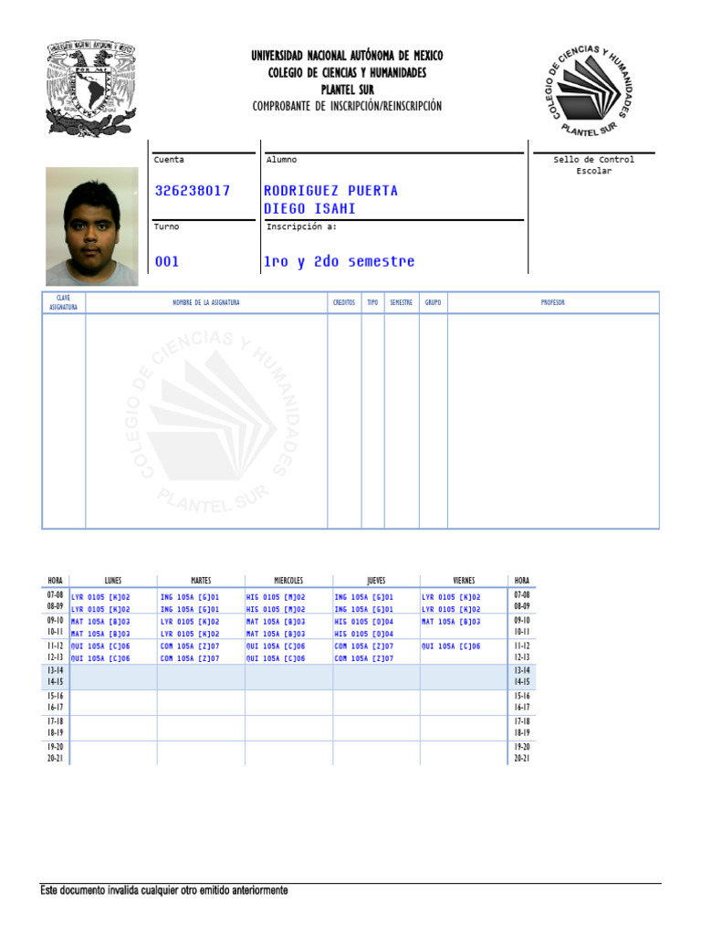 Rodriguez Puerta Diego Isahi 001 1ro y 2do Semestre | PDF