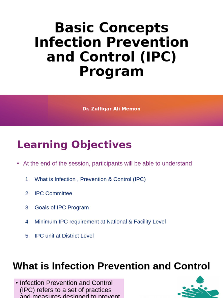 Basic Concepts in Infectioan Prevention & Control Programme | PDF ...