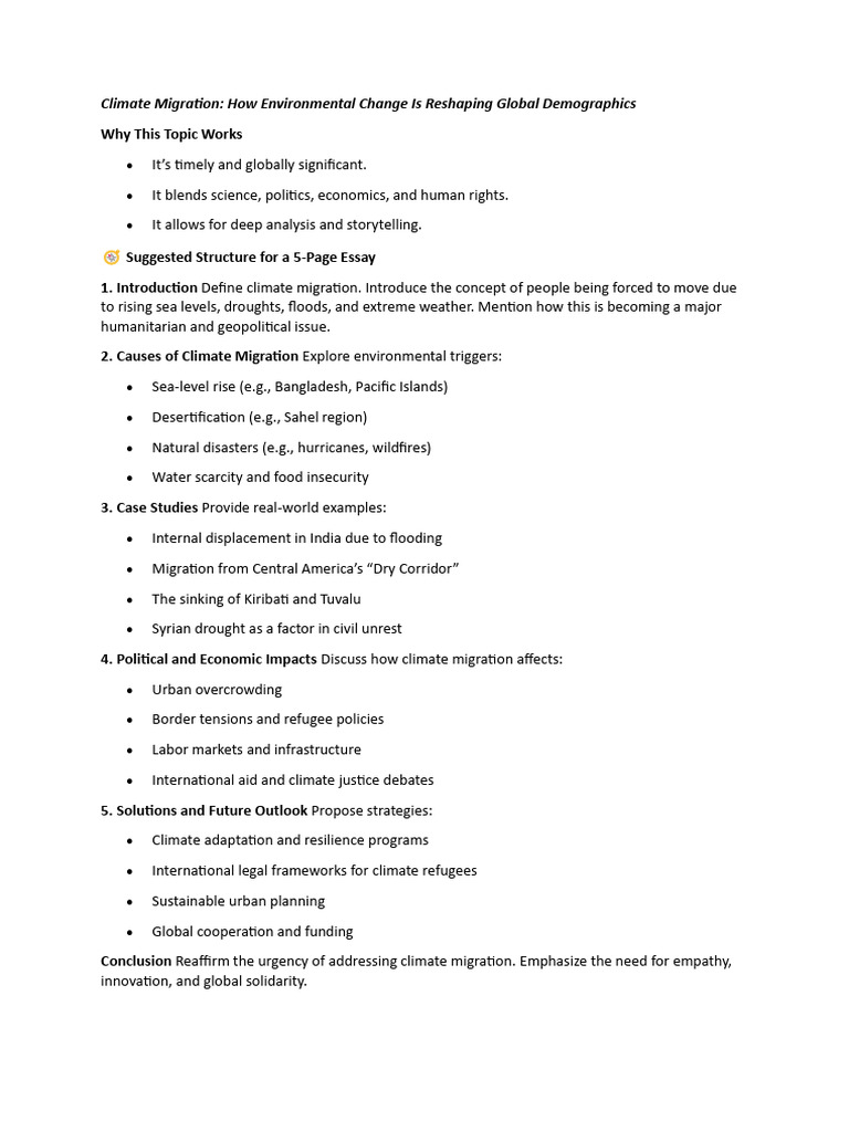 Climate Migration | PDF