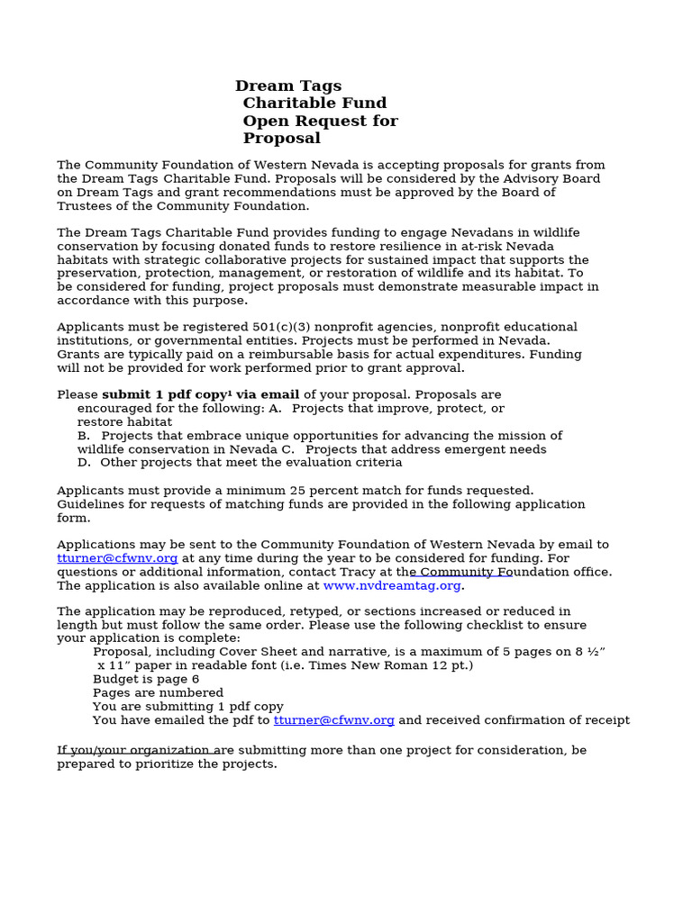 Organization Charity Proposal | PDF | Charitable Organization | 501(C ...
