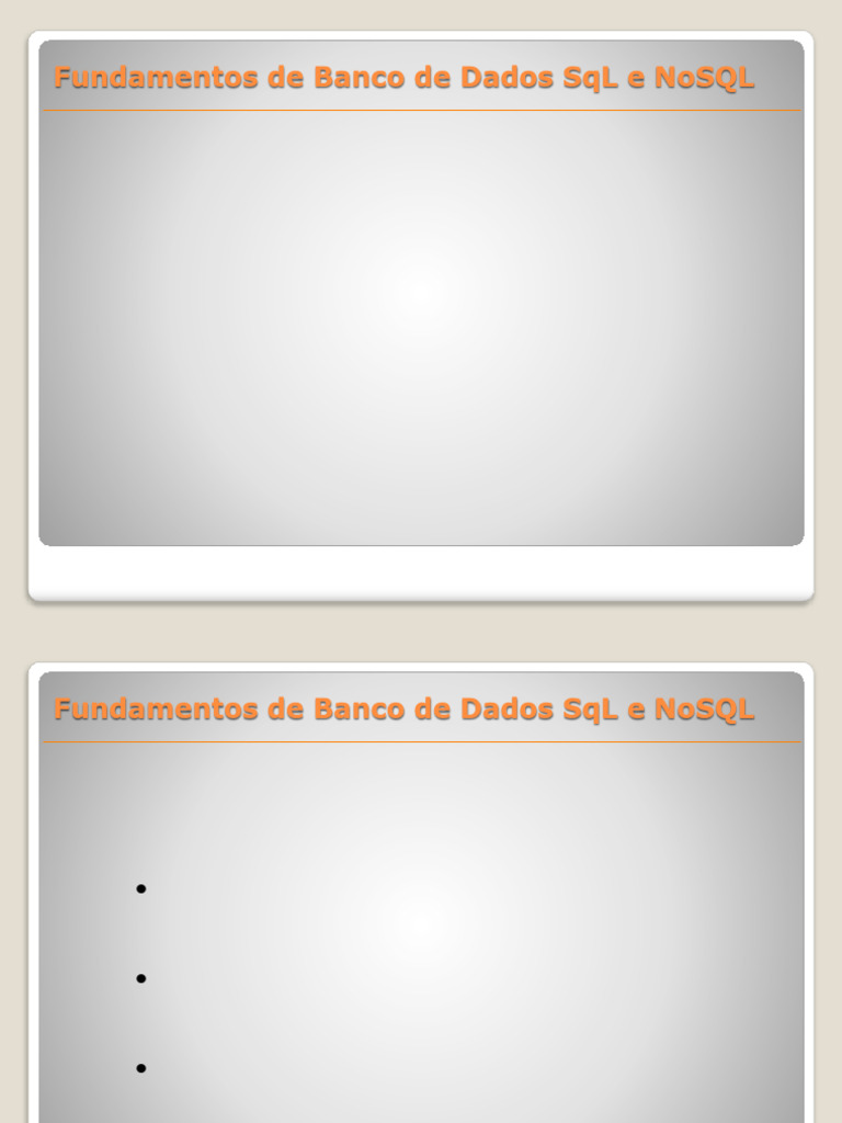 Aula 01 - Conceitos Básicos de Banco de Dados | PDF | No SQL | Bancos de dados