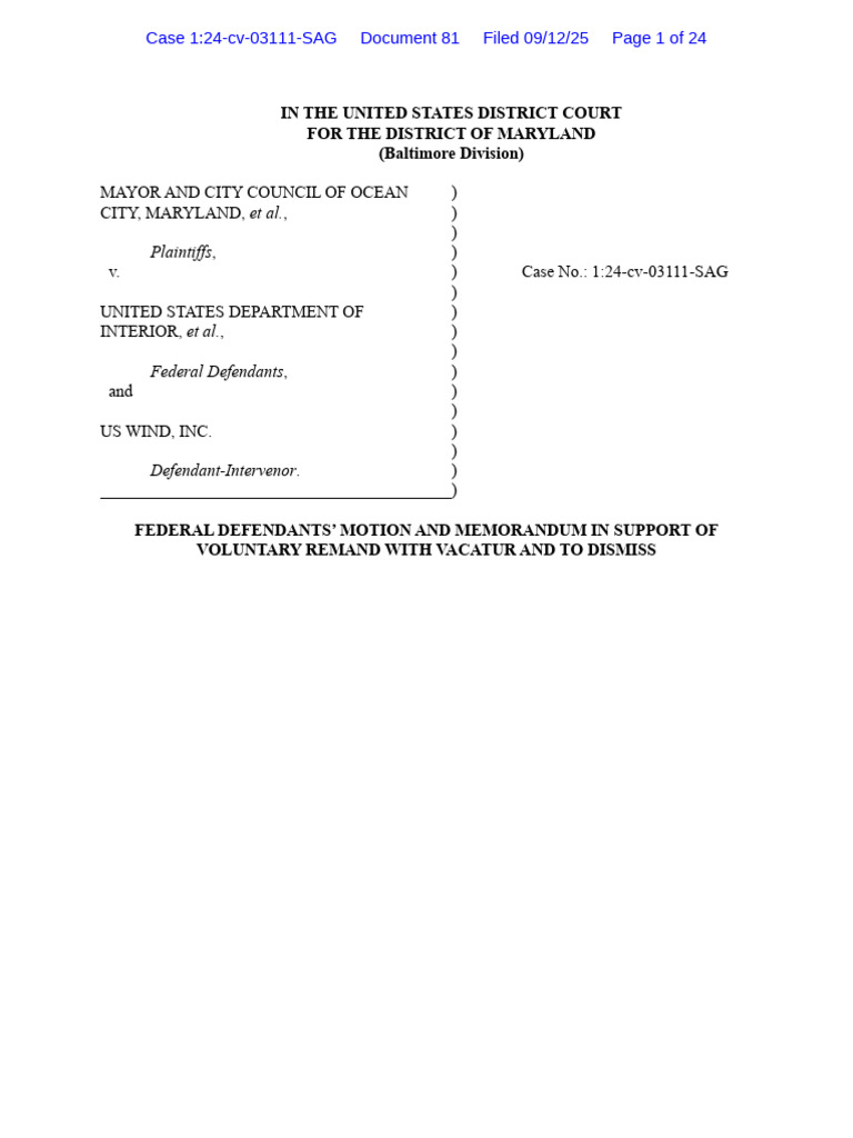 Federal Motion for Voluntary Remand | PDF | Lawsuit | Prejudice (Legal ...