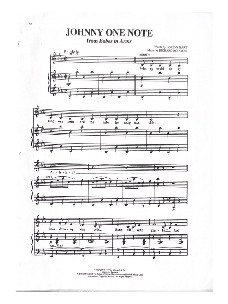 Johnny One Note | PDF
