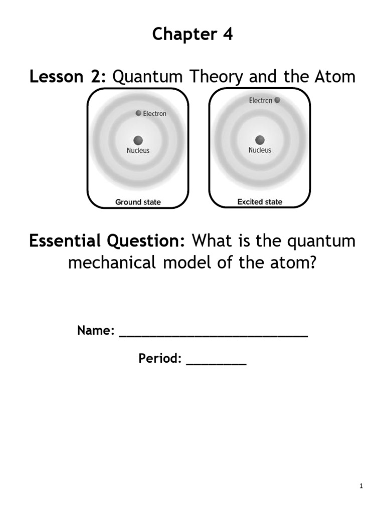 Quantum Mechanical Model of the Atom | PDF | Atomic Orbital | Electron