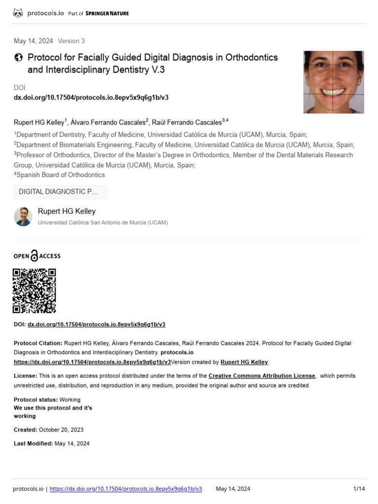 Protocol For Facially Guided Digital Diagnosis in Ddat22en | PDF ...
