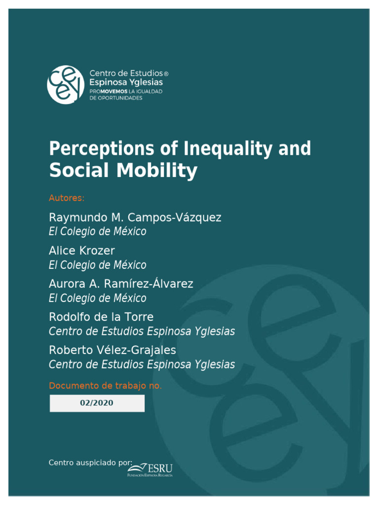 Inequality and Mobility Perceptions in Mexico | PDF | Economic ...