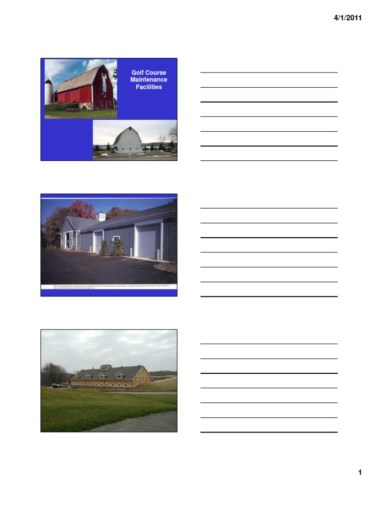 Golf Course Maintenance Facility Overview | PDF