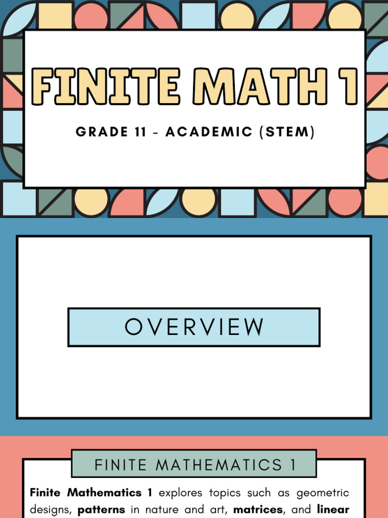 Finite Mathematics 1 for Grade 11 | PDF | Mathematics | Geometry