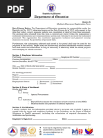 Annex A Medical Allowance Registration Form | PDF