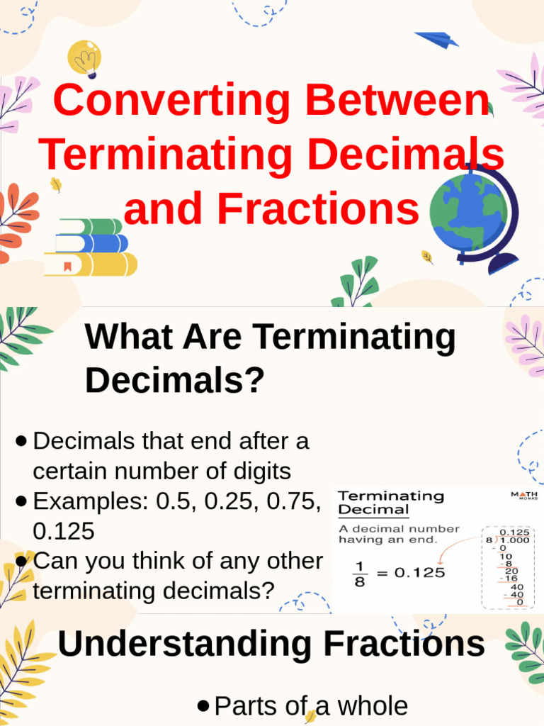 Converting Decimals and Fractions | PDF | Odds | Decimal