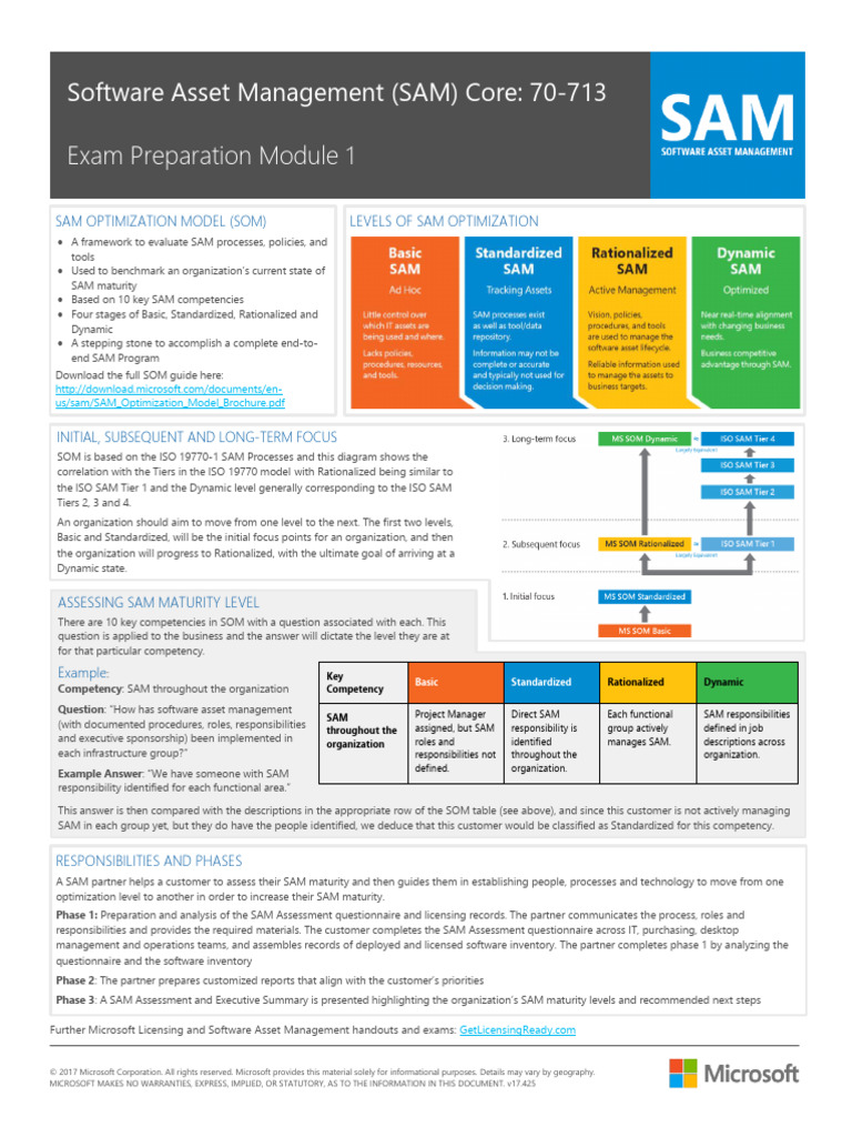 SAM Optimization Maturity Model Guide | PDF | Asset Management | Business