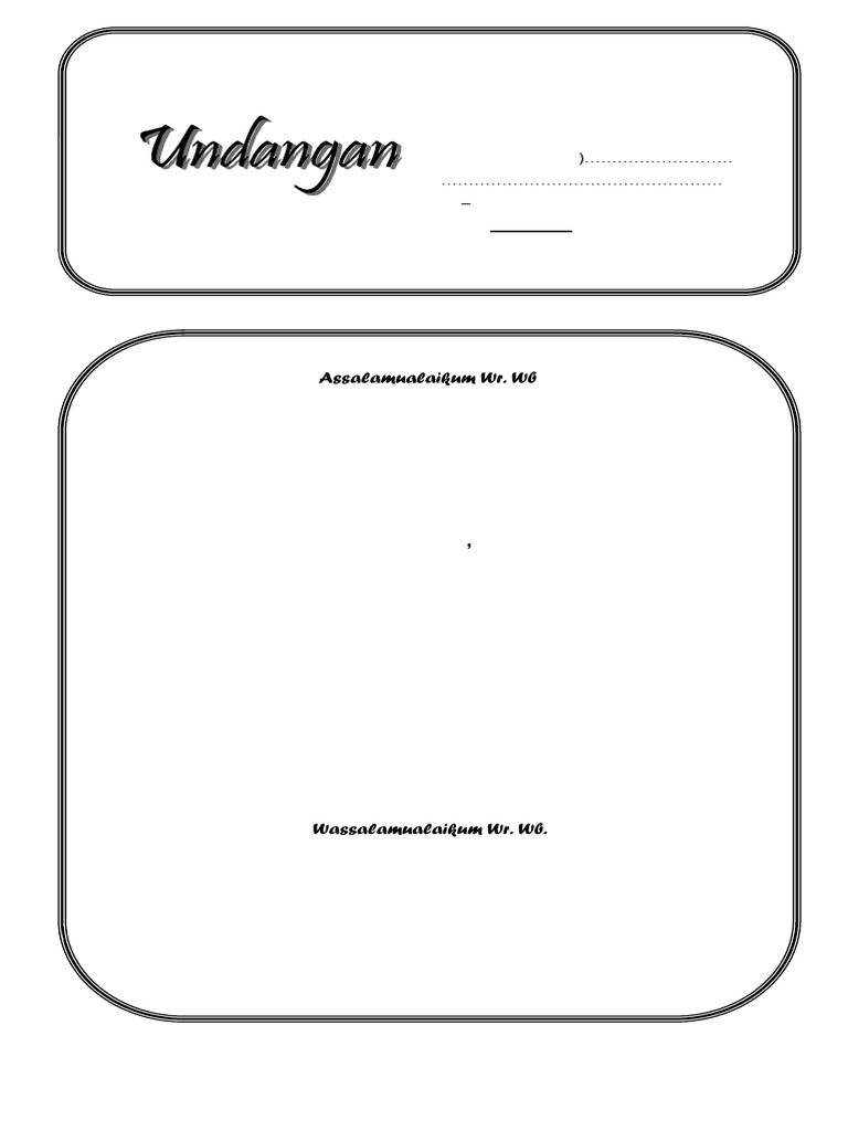 Undangan 40 Hari | PDF