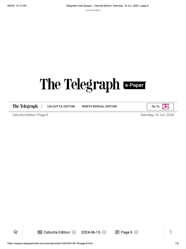 Telegraph India Epaper - Calcutta Edition, Saturday, 15 Jun, 2024 ...