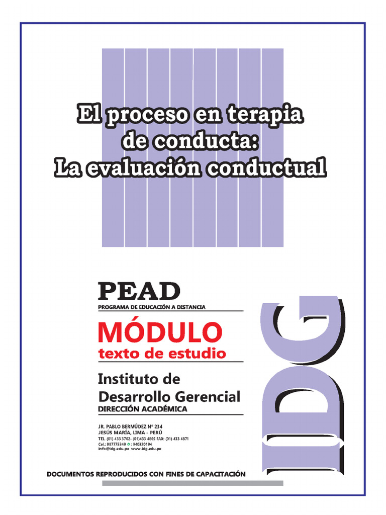 Lectura 2 Programa Terapia Cognitivo Conductual | PDF | Sicología | Behaviorismo