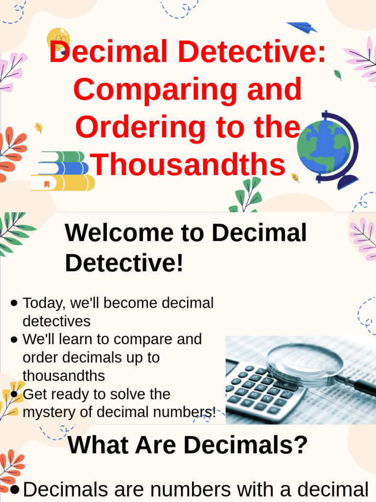 Comparing Decimals to Thousandths | PDF | Decimal | Numbers