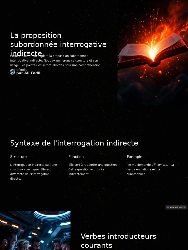 Proposition subordonnée interrogative indirecte | PDF