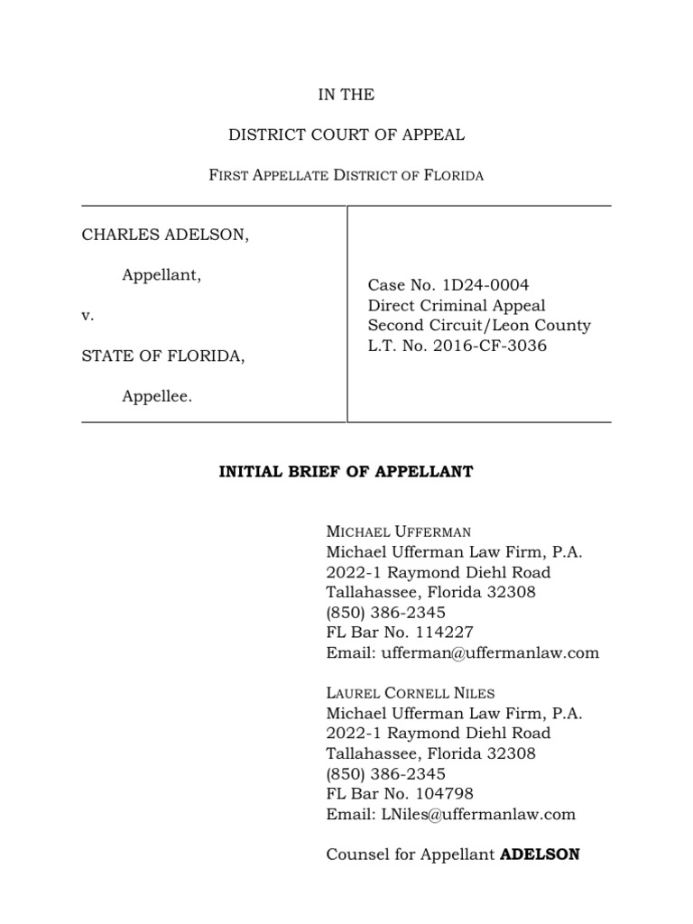 Florida's Brief on Adelson Appeal | PDF | Legal Procedure | Judiciaries