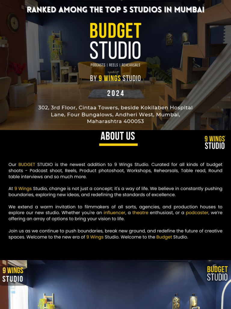 Budget Studio at 9 Wings Studio | PDF