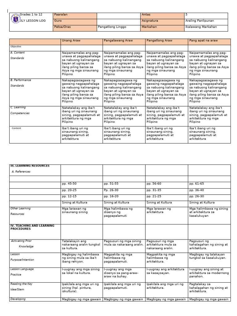 Ap 5 Q2 Week 3 | PDF