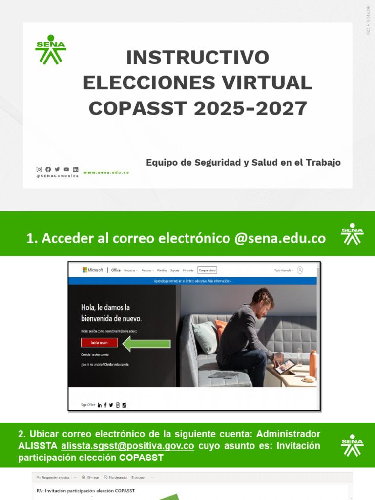 Instrucciones Elecciones COPASST 2025 | PDF