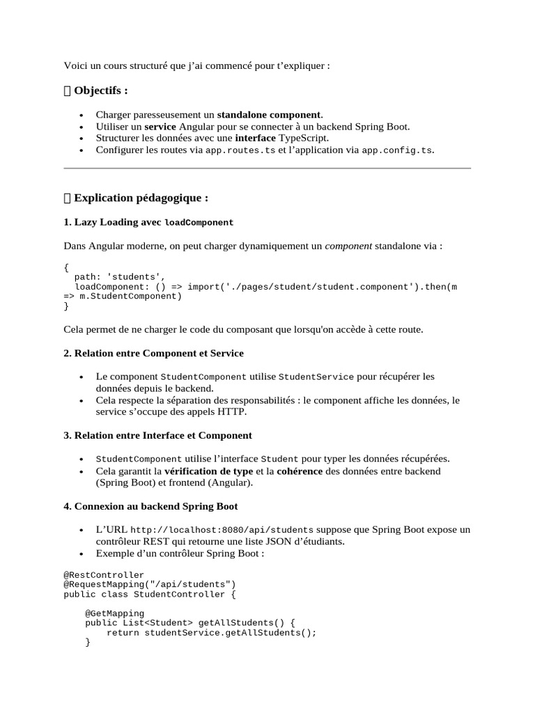 Lazy Loading Angular avec Spring Boot | PDF | Génie logiciel | Informatique