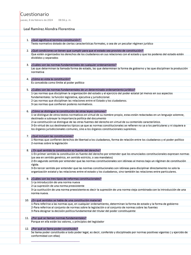 Definición y Funciones de la Constitución | PDF | Constitución | Estado ...