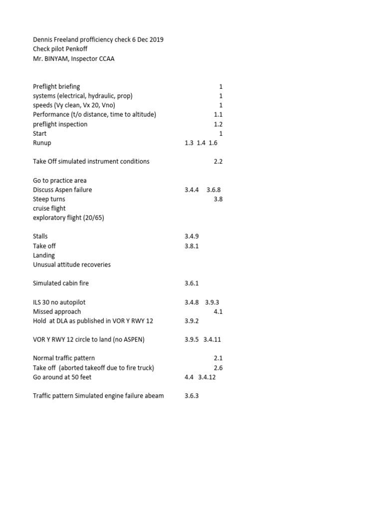 6 Dec 19 Freeland Proficiency Check With Binyam | PDF