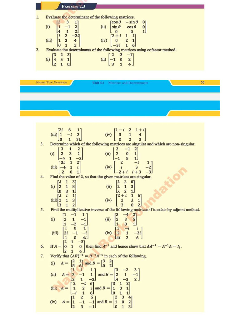 Mathematics Chapter 2 and 3 | PDF